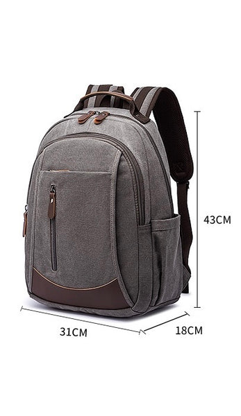 Canvas Backpack with Hands-Free Luggage Strap: Effortless Travel Compa ...